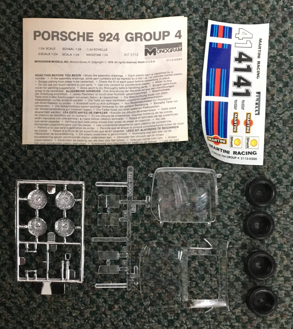 Vintage Monogram Porsche 924 Group 4 Model Kit Complete and Unbuilt ...