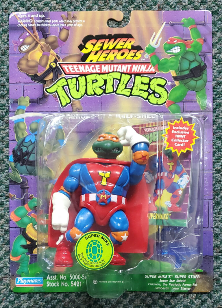 MOC TMNT Super Mike with Blue Weapons Action Figure Mint on Factory ...