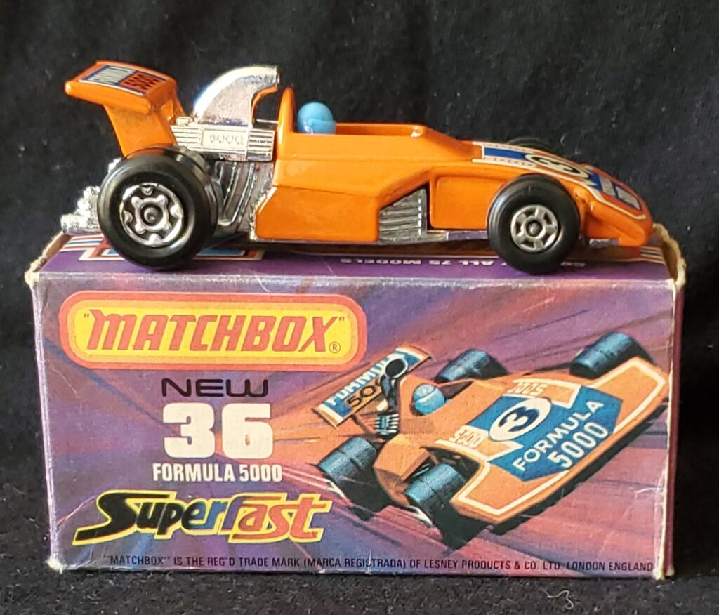 NM Matchbox 36-E Formula 5000 in the Box – The Toys Time Forgot