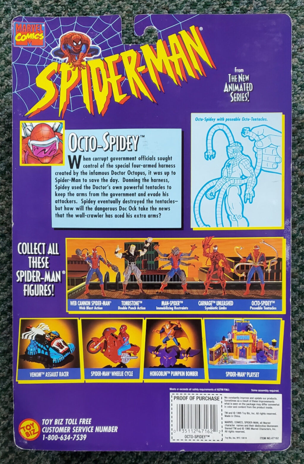 Toy Biz Spider-Man The Animated Series Octo-Spidey Action Figure: Mint ...