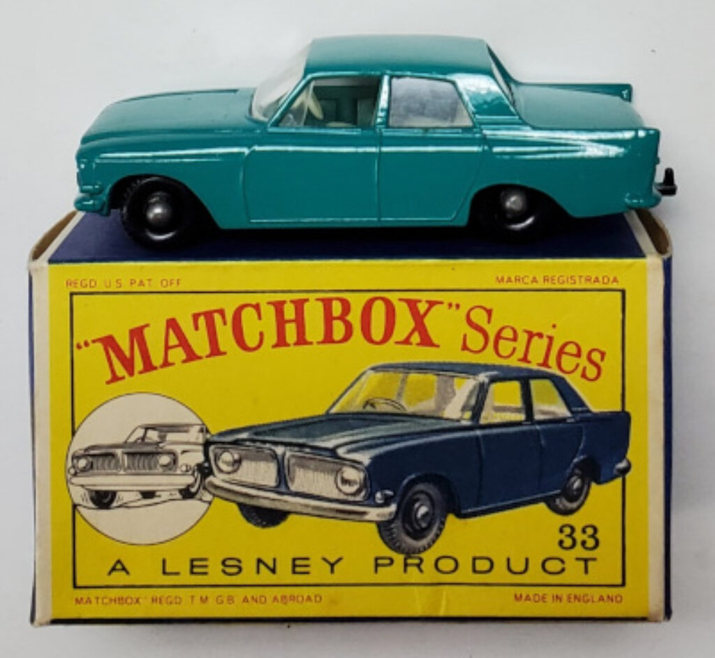 Mint 1962 Matchbox 33B Ford Zephyr 6 in Original Box – The Toys Time Forgot