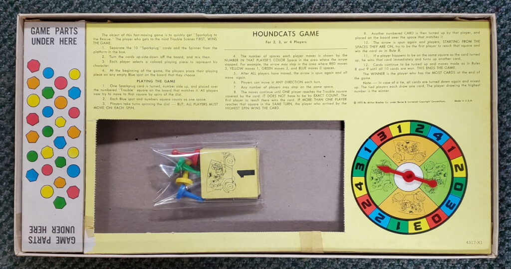 1973 The Houndcats Game by Milton Bradley – The Toys Time Forgot