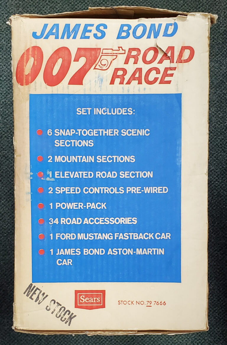 1965 AC Gilbert Sears Exclusive James Bond 007 Road Race O Gauge Slot ...