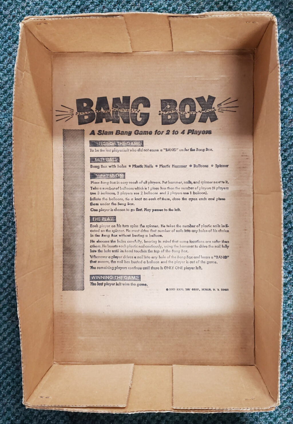 1969 Bang Box Game by Ideal – The Toys Time Forgot