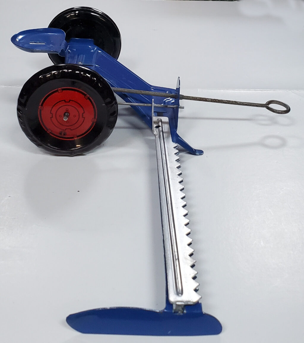 1940’s Marx Tin Litho Wind-Up Farm Tractor, Sickle Mower, Bottom Plow ...