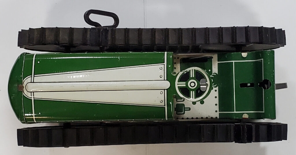 1940’s Marx Tin Litho Wind-Up Farm Tractor, Sickle Mower, Bottom Plow ...