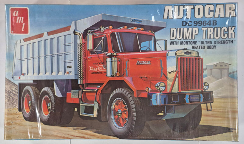 Vintage 1972 AMT T817 Autocar DC9964B Dump Truck Model Kit in the Box ...