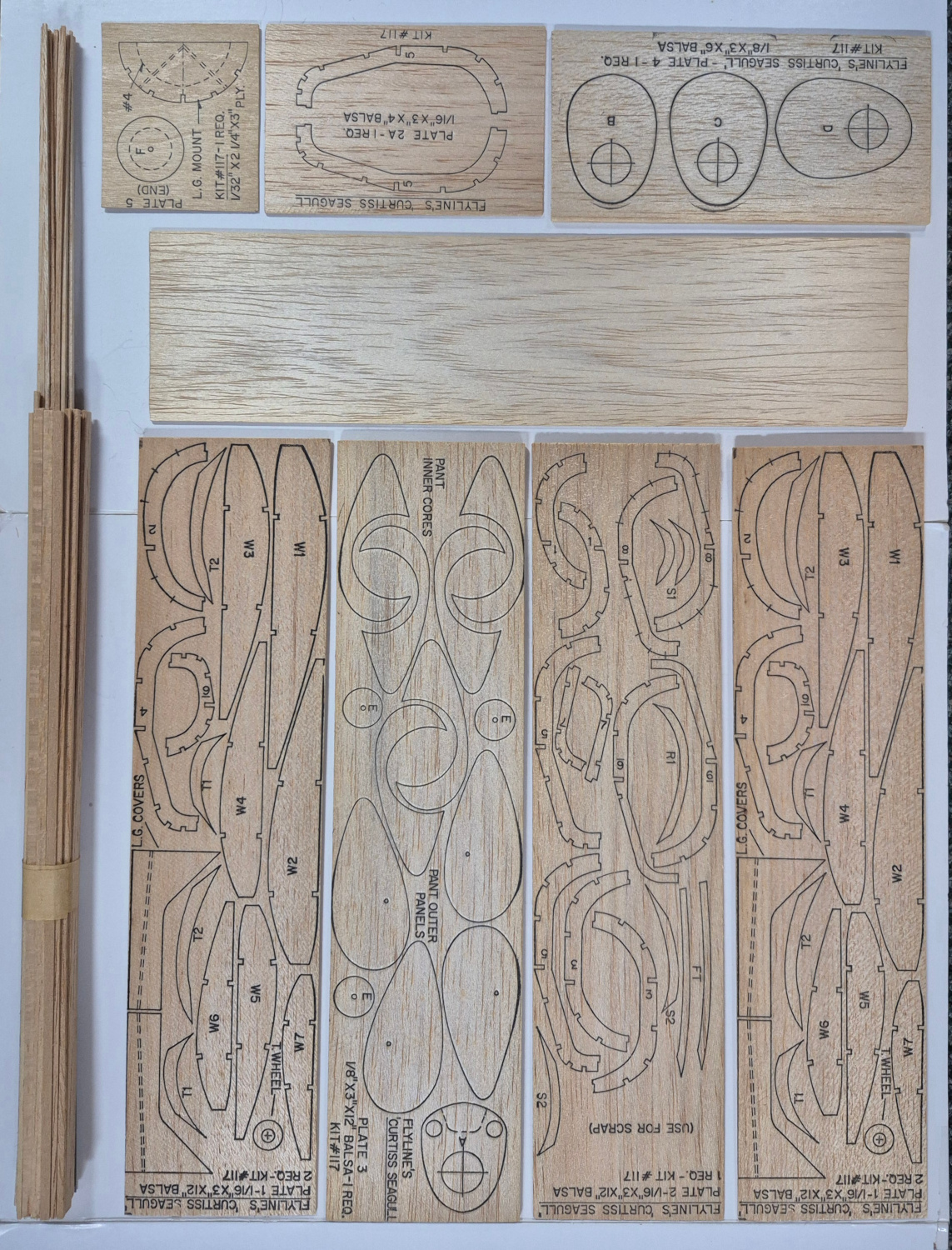 Vintage 1976 Flyline Models Balsa Wood Flying Airplane Model Kit in Box ...