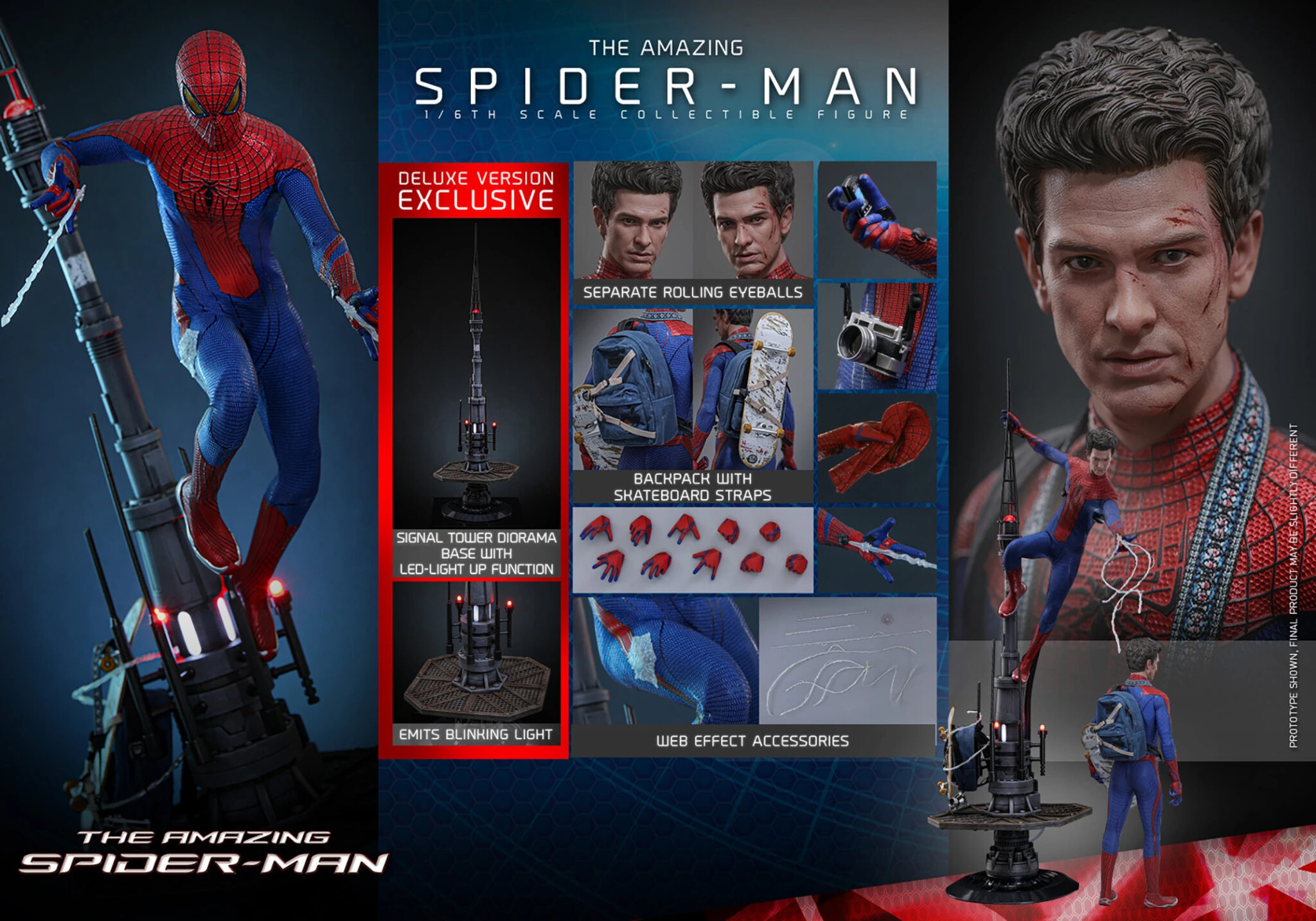 Hot Toys MMS772 Andrew Garfield as The Amazing Spider-Man Deluxe 1:6 ...