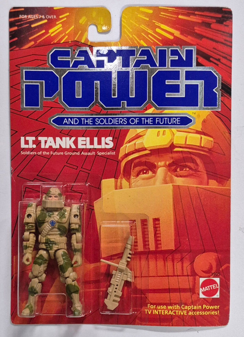 MOC Mattel Captain Power Lt. Tank Ellis Action Figure: Mint on Factory ...