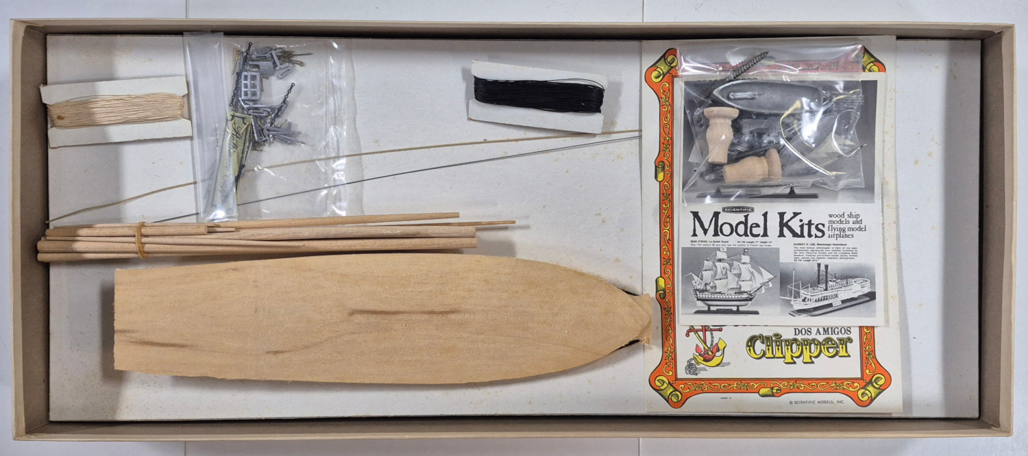Vintage 1969 Scientific Models Dos Amigos Baltimore Clipper Wood Ship ...