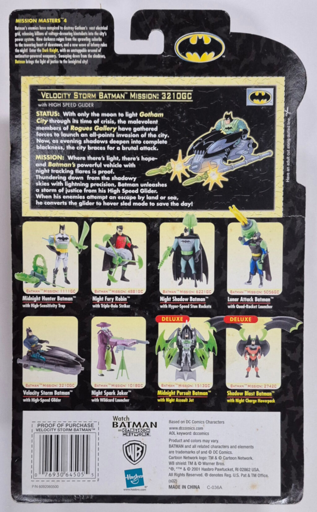 MOC Kenner Batman Mission Masters 4 Velocity Storm Batman Action Figure ...