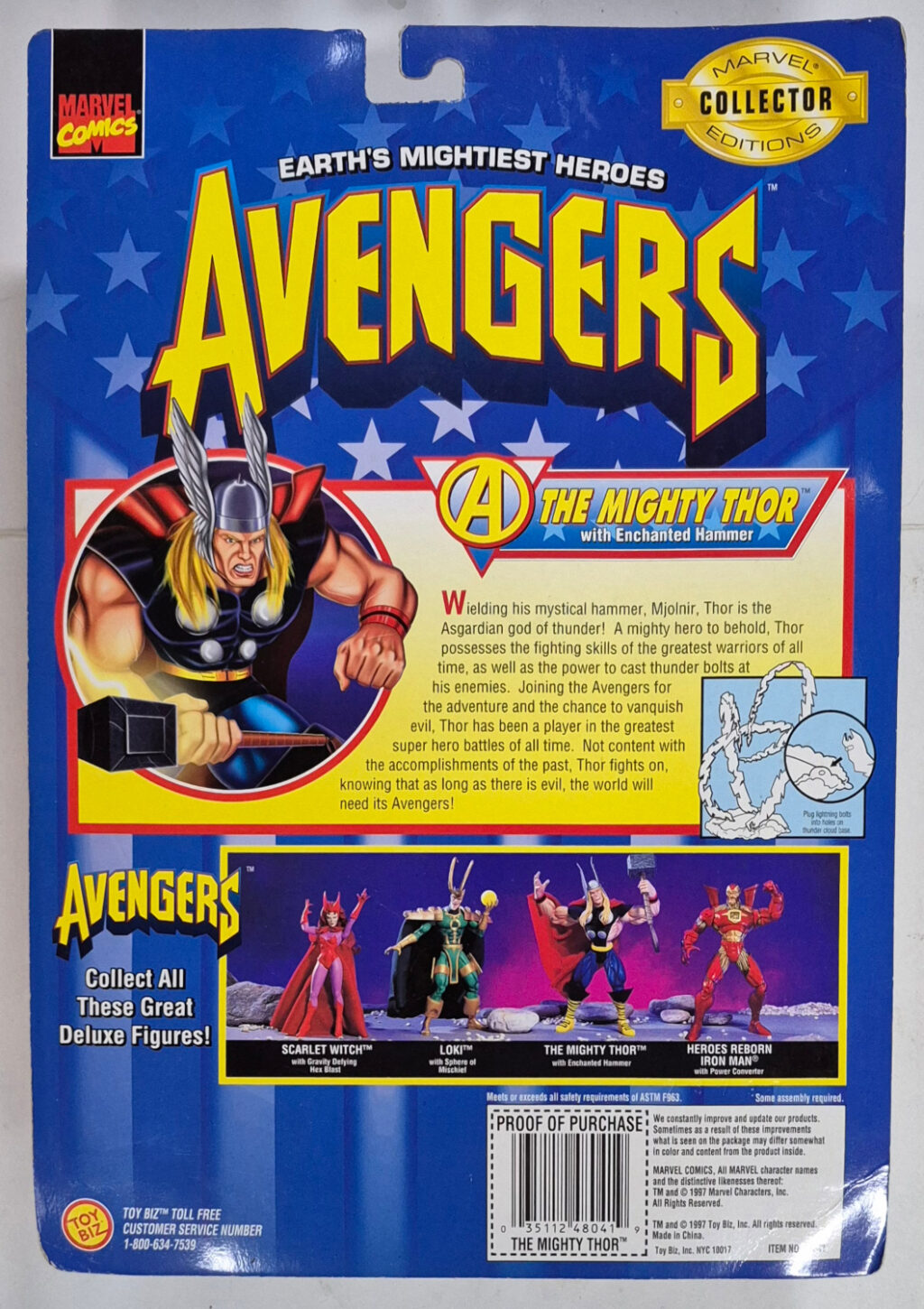 Toy Biz Marvel Collector Editions The Mighty Thor with Enchanted Hammer ...