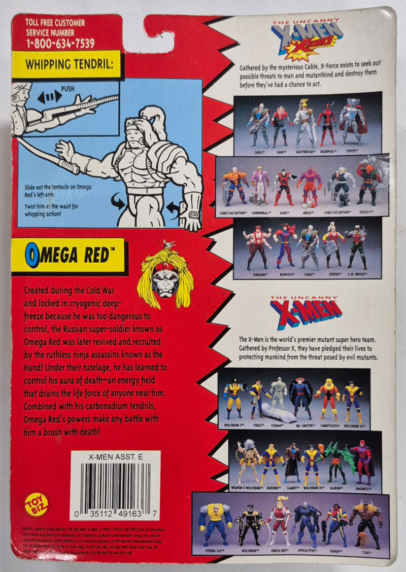 Toy Biz The Uncanny X-Men Evil Mutants Omega Red Action Figure: Mint on ...